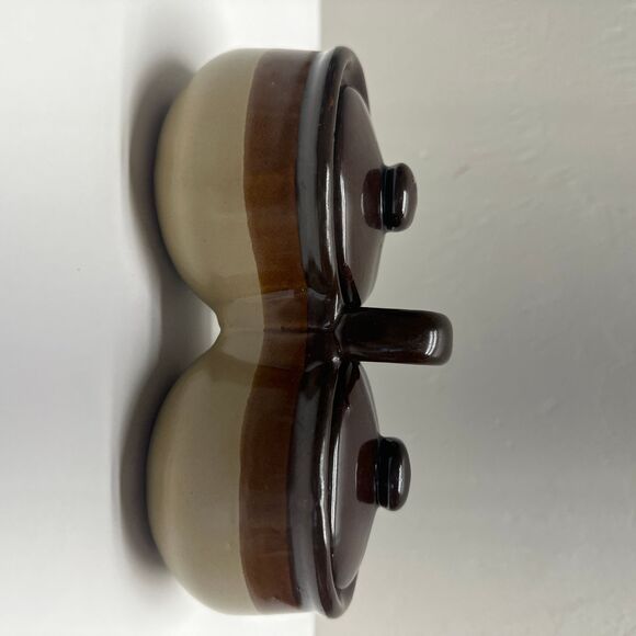 Dining | Stoneware Pottery Ceramic Double Bicolor Attached Handle ...